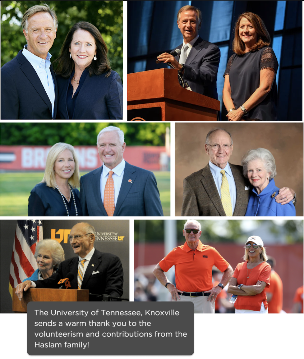 The Haslam Family - University Honors